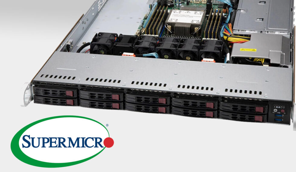 Server Rack Supermicro 110P-WTR, fino a 10 dischi Hot Swap