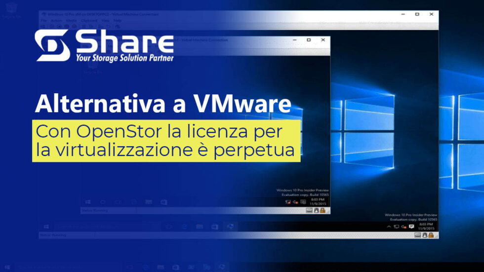 Alternativa a VMware, OpenStor licenza perpetua virtualizzazione